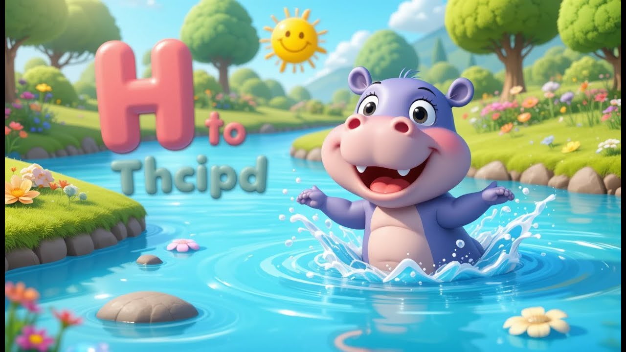 H is for Hippo | ABC Animal Song for Kids | Learn the Alphabet with ...