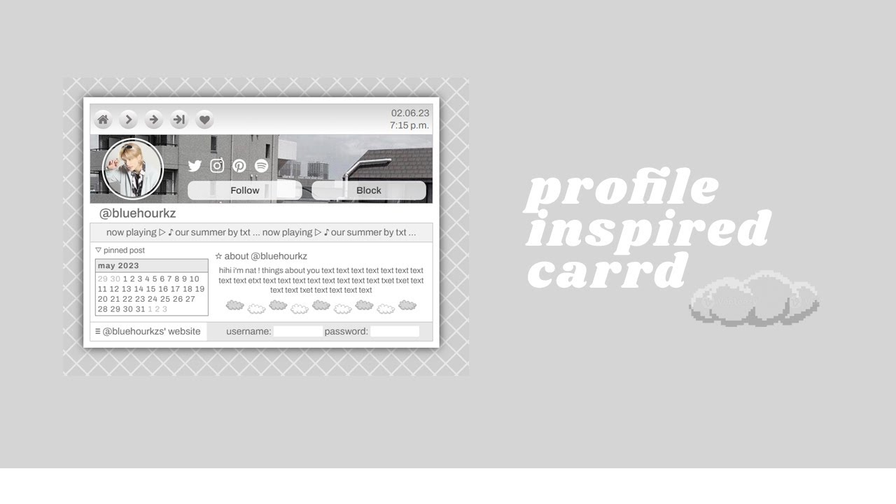 pretty profile; interactive carrd tutorial - YouTube