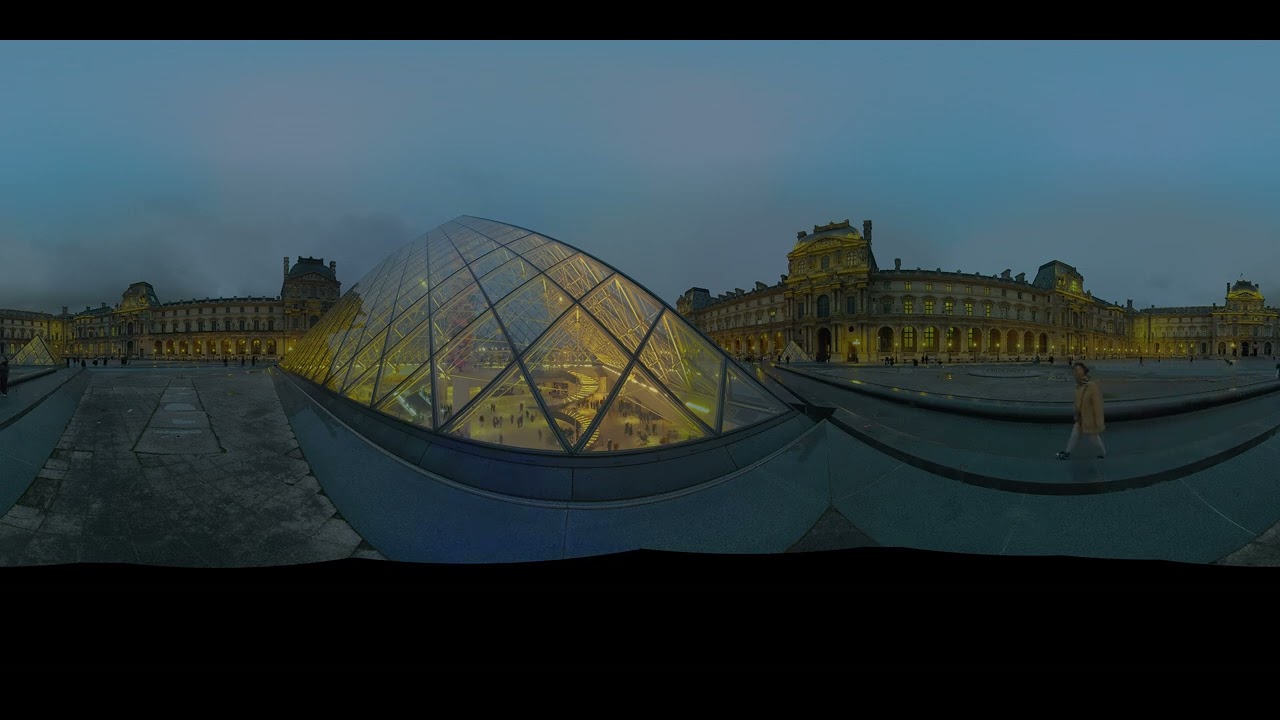Paris Louvre 3d 14k 360 video - YouTube