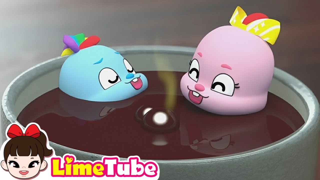 😂 Hot Chocolate Bath Challenge! ☕ Funny Video 🤣 Finger Family & Nursery ...