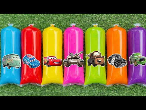 Unboxing Disney Pixar Cars: Lightning McQueen, Mater, Fillmore, Doc Hudson, Cruz Ramirez. 