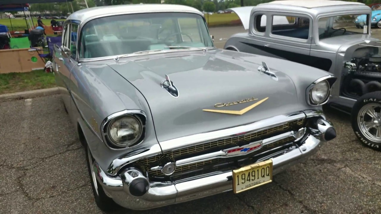 1957 INCA SILVER + IMPERIAL IVORY CHEVROLET BEL AIR RESTORATION NJ ...