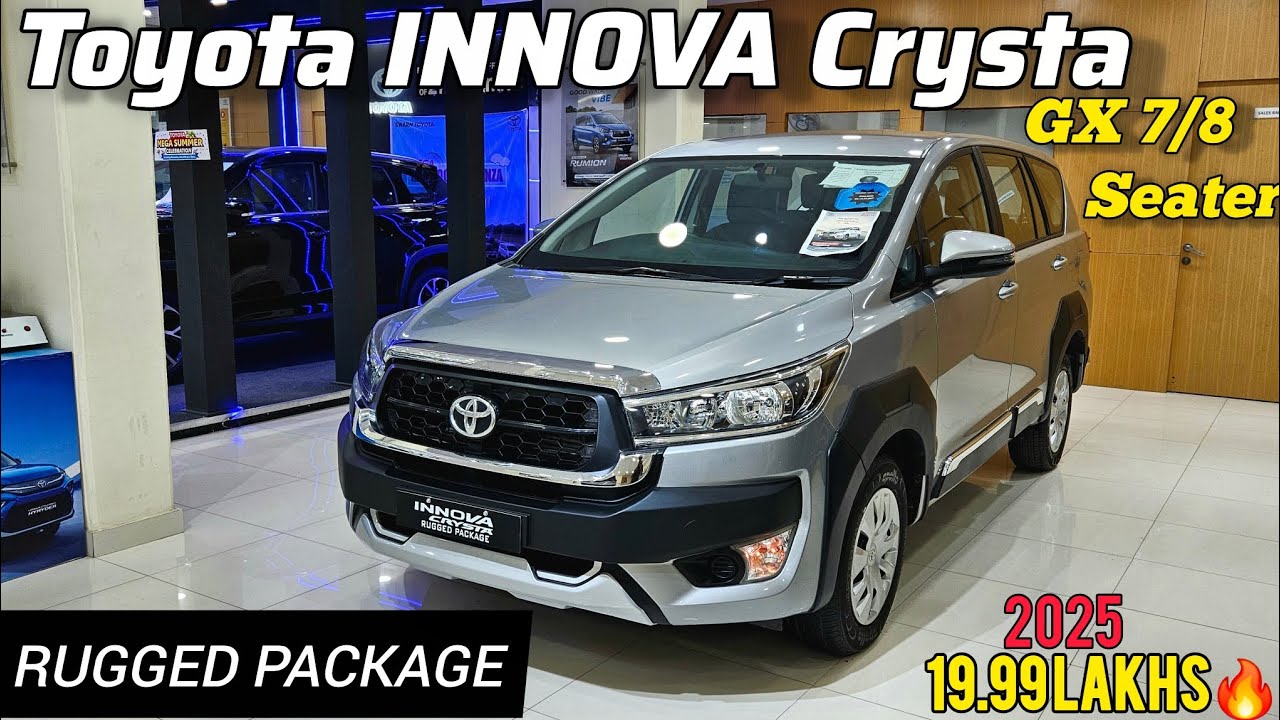 2025 Toyota INNOVA Crysta GX 7/8 str🔥| RUGGED PACKAGE के साथ | MPV King ...