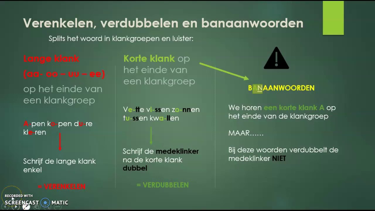 Verenkelen, verdubbelen en baanwoorden. - YouTube