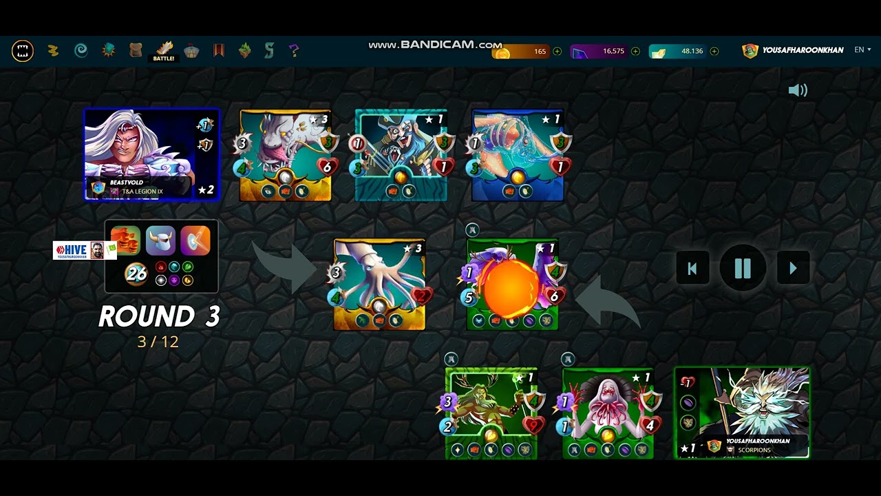 splinterlands battle field || battle of magic attacker monsters ...