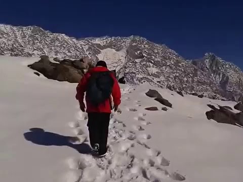 Hiking to Triund in Snow!!! - YouTube