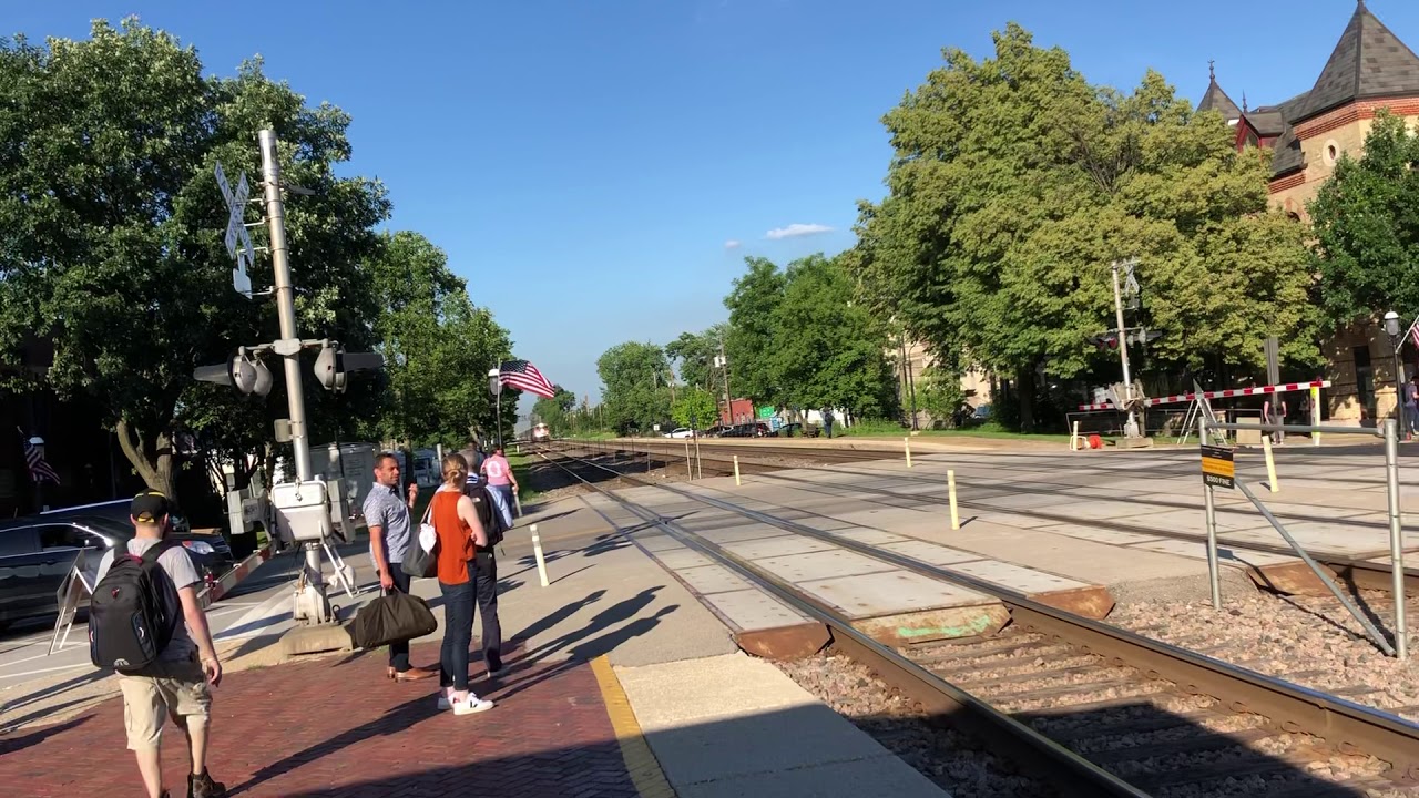 Outbound Doubleheaded Metra 206 and 181 Express Passing Outbound Metra ...