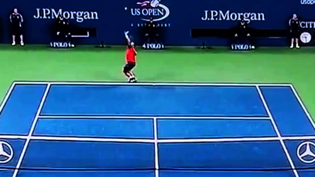 Sam Groth serve 147 mph 2014 US Open Super slow motion - YouTube