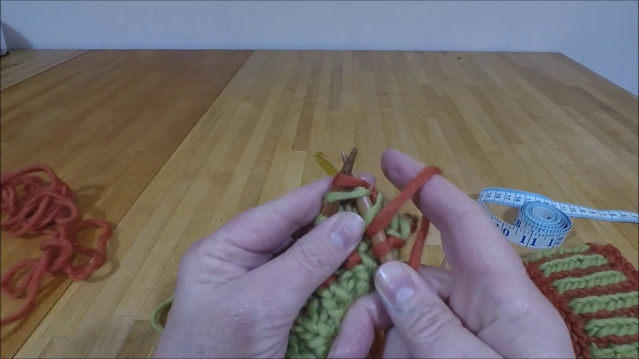 Brioche Right Slanting Decrease - YouTube