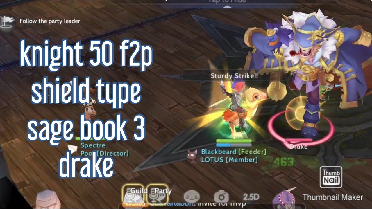 KNIGHT 50 F2P TANK POV GAMEPLAY SAGE MEMORY 3 DRAKE RAGNAROK ORIGIN NA ...