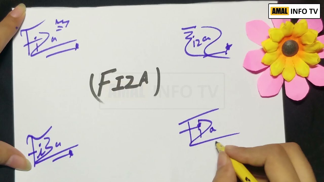 Fiza Name Signature - Handwritten Signature Style for Fiza Name - YouTube