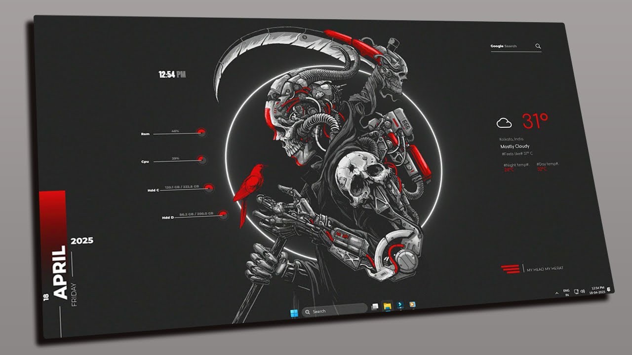 Transform Your Desktop with Reaper Rainmeter Skin || Full Setup Guide || 2025 - YouTube