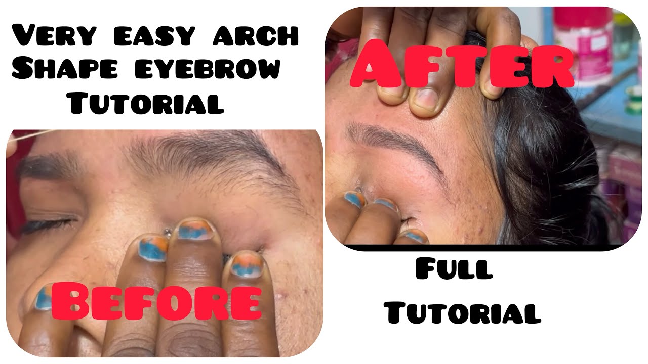 Very easy arch shape eyebrow tutorial for beginners..must watch # ...
