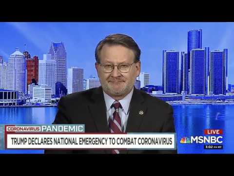 MSNBC: Sen. Peters Presses for Action to Combat Coronavirus - YouTube