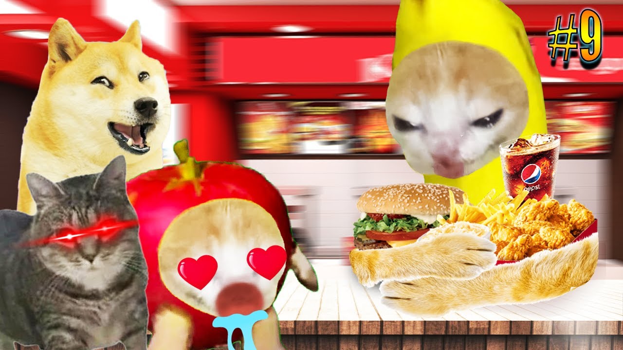 Poor Fried Chicken And Banana Cat | The Funny Cat Cartoon 9 - YouTube