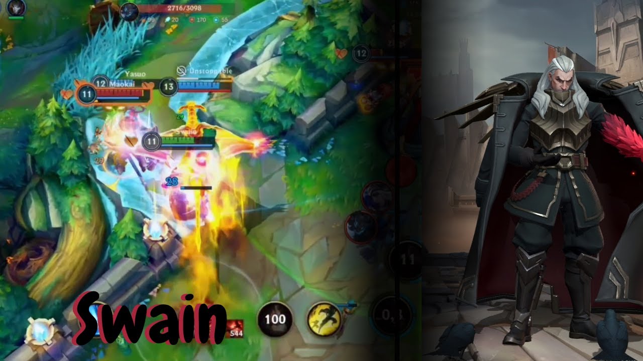 Wild Rift Swain Support gameplay - YouTube