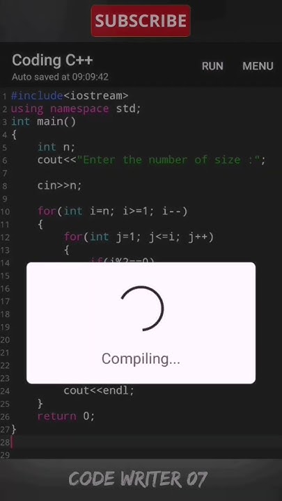 Best C Pattern Program Tutorial Video 💯🧠 Youtubeshorts Coding Codewriter07 Programming