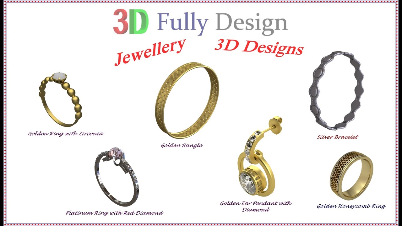 3D Designs of Simple Jewelleries, #3Dmodeling, #Solidworks, #Creo ...