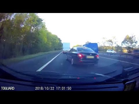 Dashcam Captures BMW Driver's Near Miss With Van