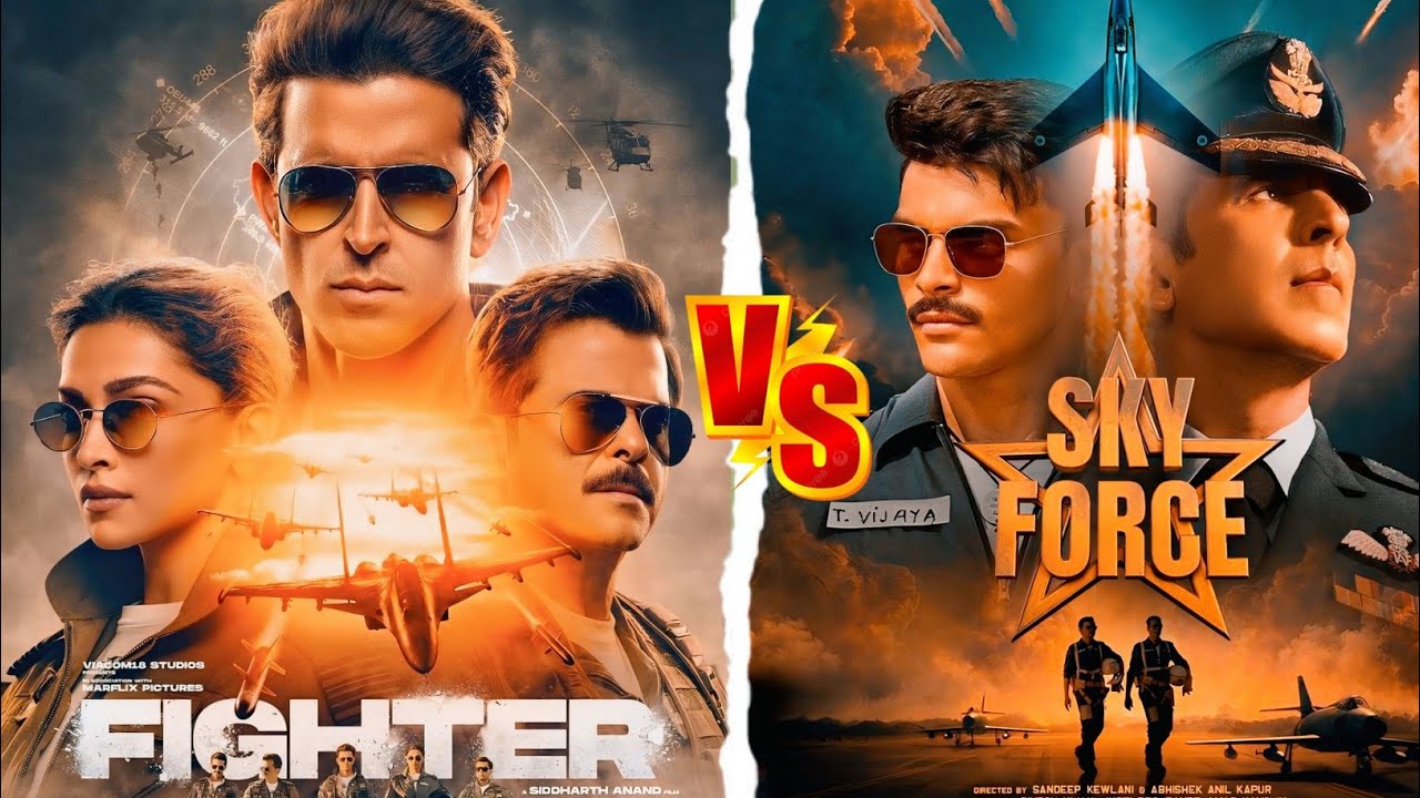 Fighter movie vs sky force movie Comprison video| Box office collection ...