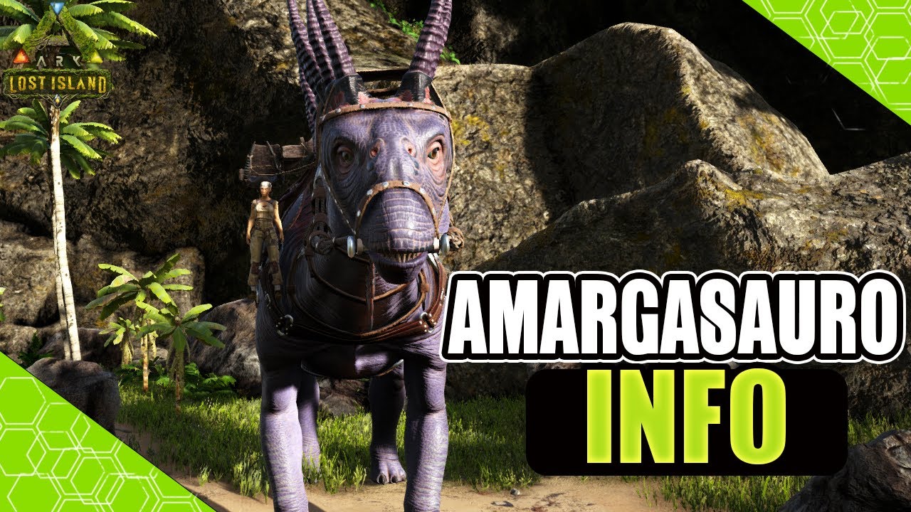 Ark Lost island |L'Amargasauro:combattimento e informazioni ita - YouTube