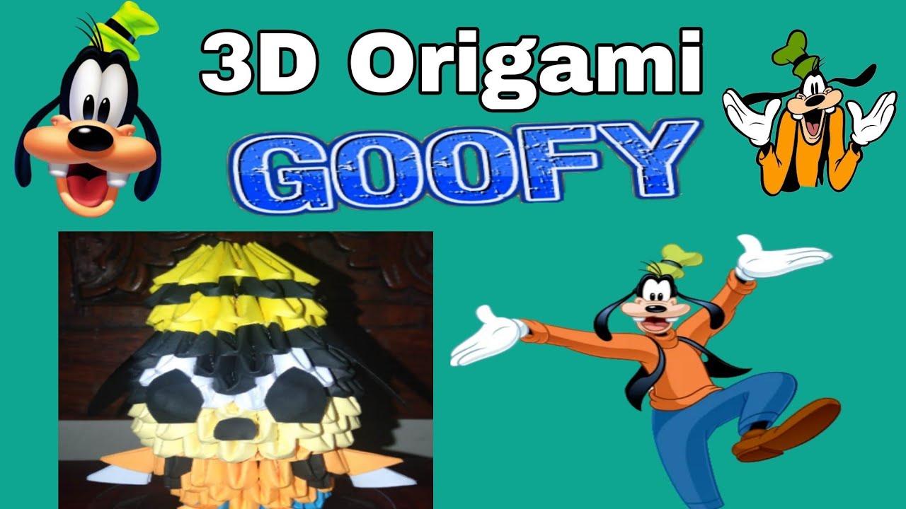 How to make 3D Origami Goofy l Diy & Paper crafts - YouTube