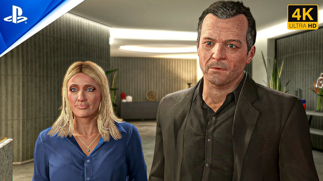 Grand Theft Auto: Online | Michael and Amanda Scene - A Safehouse in ...