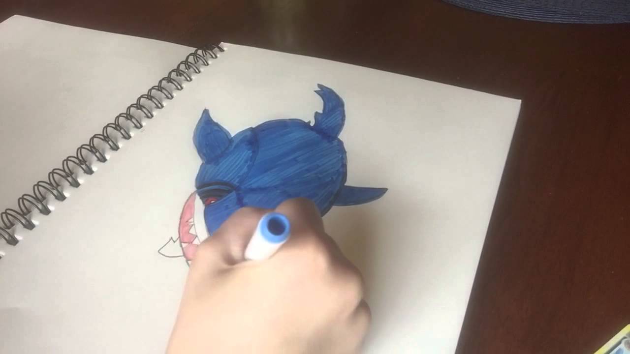 How to draw sharpedo - YouTube