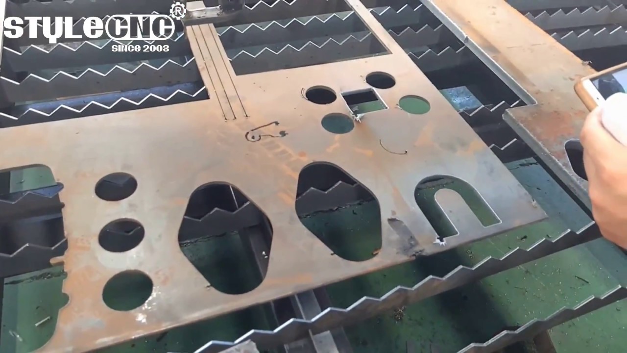 CNC plasma cutter with drilling hole function - YouTube