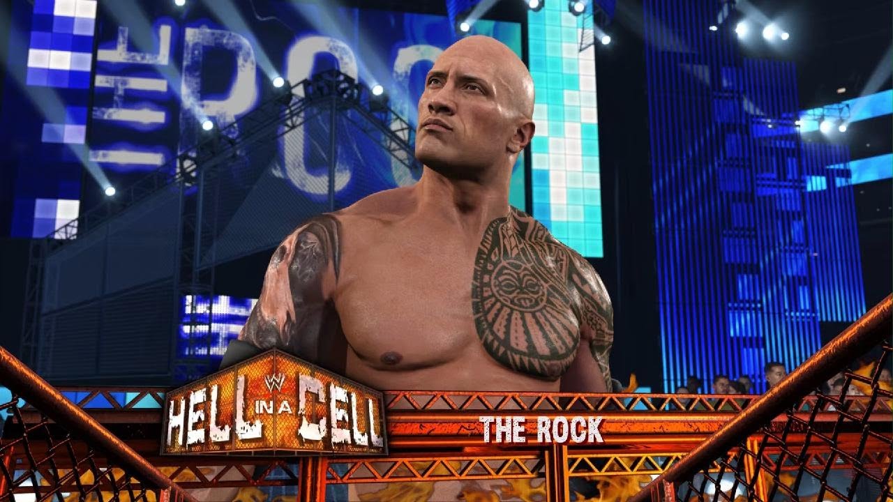 Wwe 2k23 -The Rock updated entrance with new tattoo 🔥🔥 - YouTube