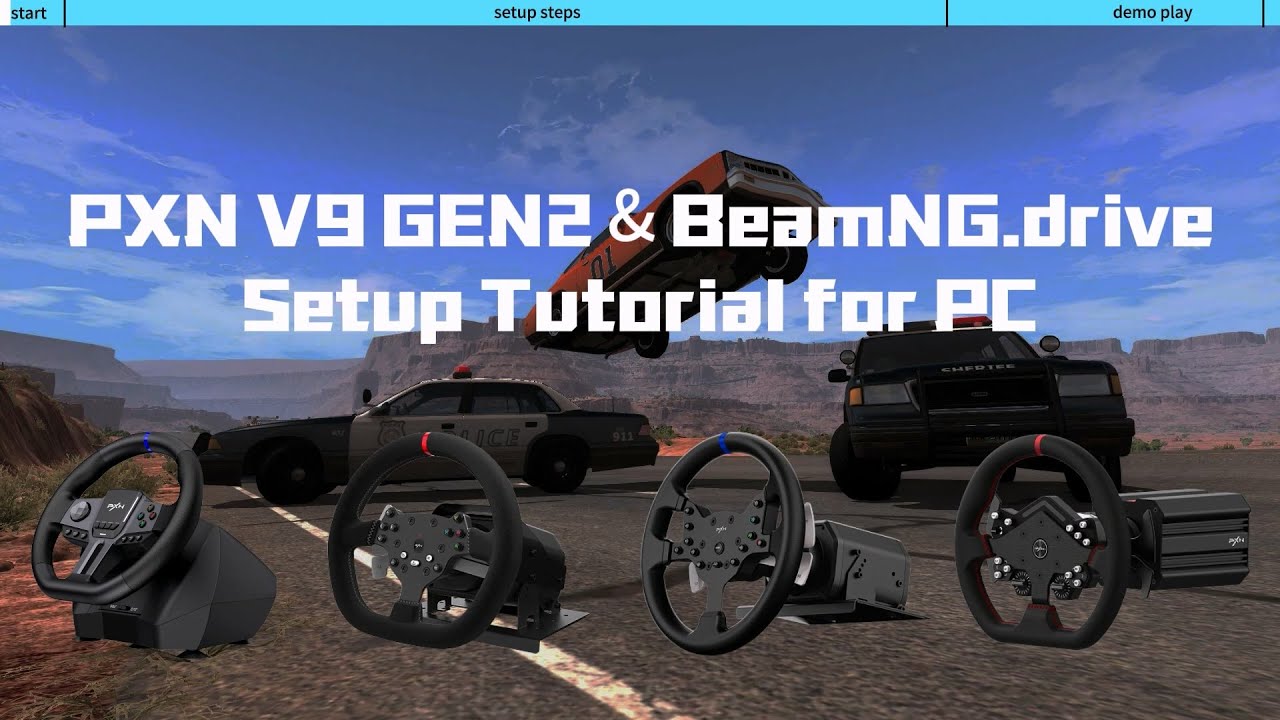 PXN V9 GEN2 Wheel Racing Simulator & PC BeamNG drive Setup Tutorial. # ...