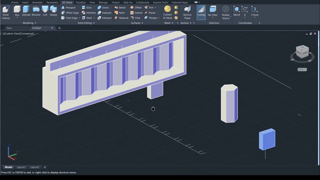 CAD Drawing - Drill Bit Tool Set - Part. 2 - YouTube