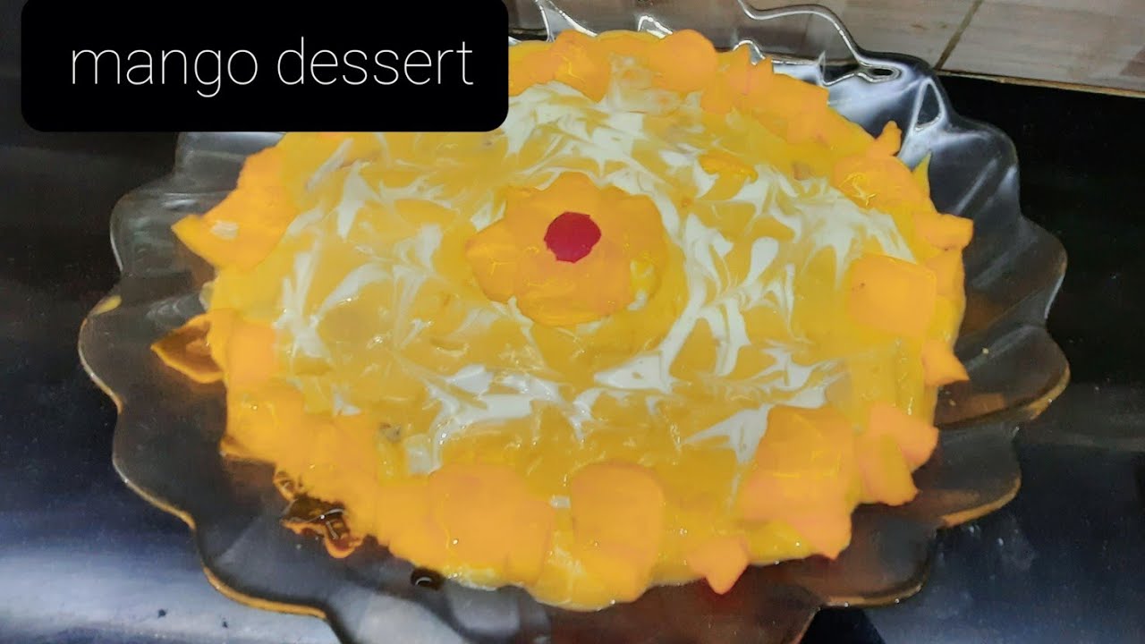 mango dessert// bread and mango desert// mango delight// Desert//quick ...