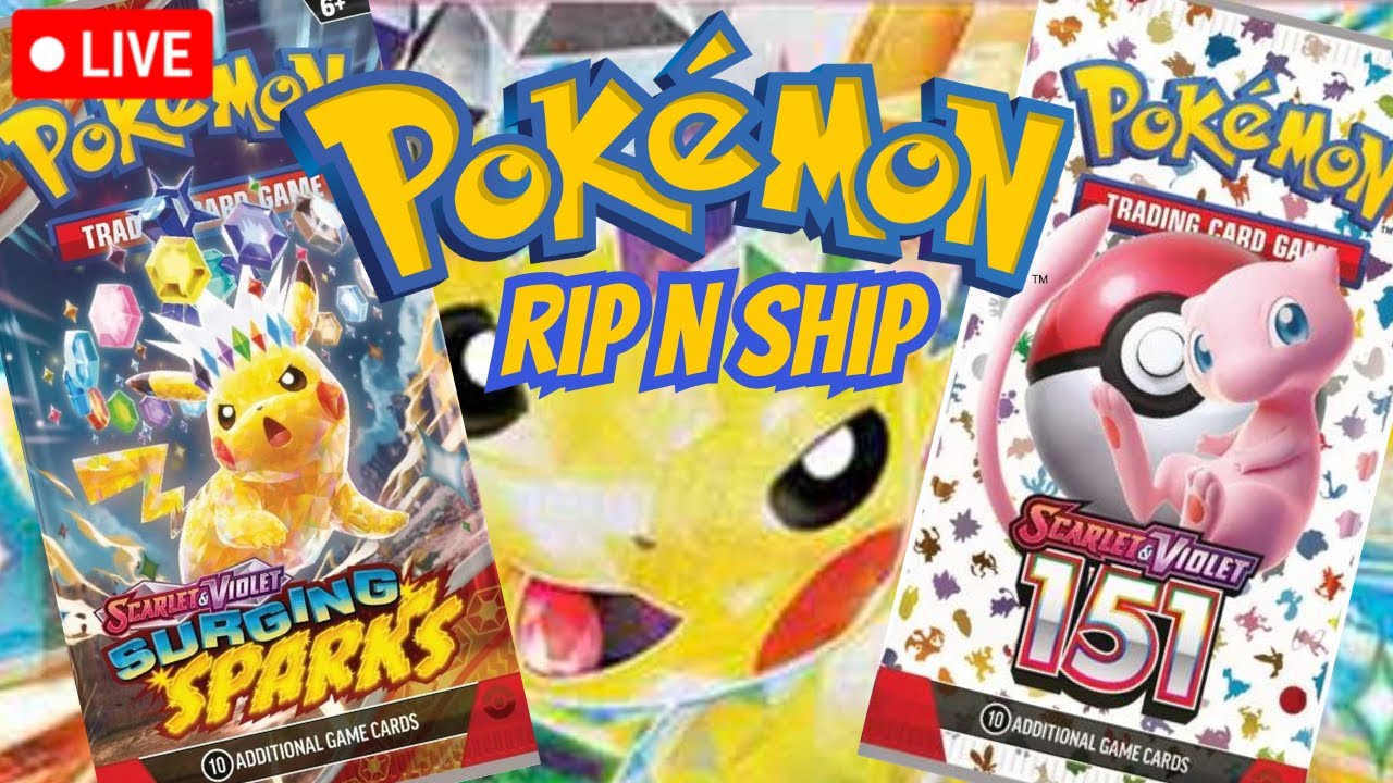 LIVE Pokemon RIP N SHIP! SURGING SPARKS IS HERE!!! - YouTube