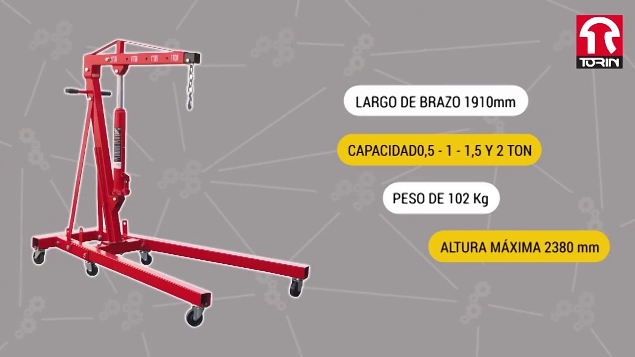 Tecle Grúa Pluma Desmontable 2000 Kg - Punto Online - YouTube
