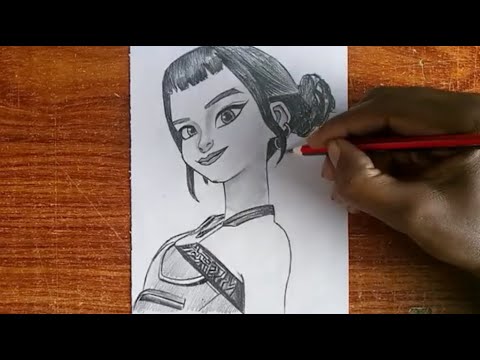 How to Draw Zoey from K-pop Demon Hunters | Step by Step Easy Drawing ...