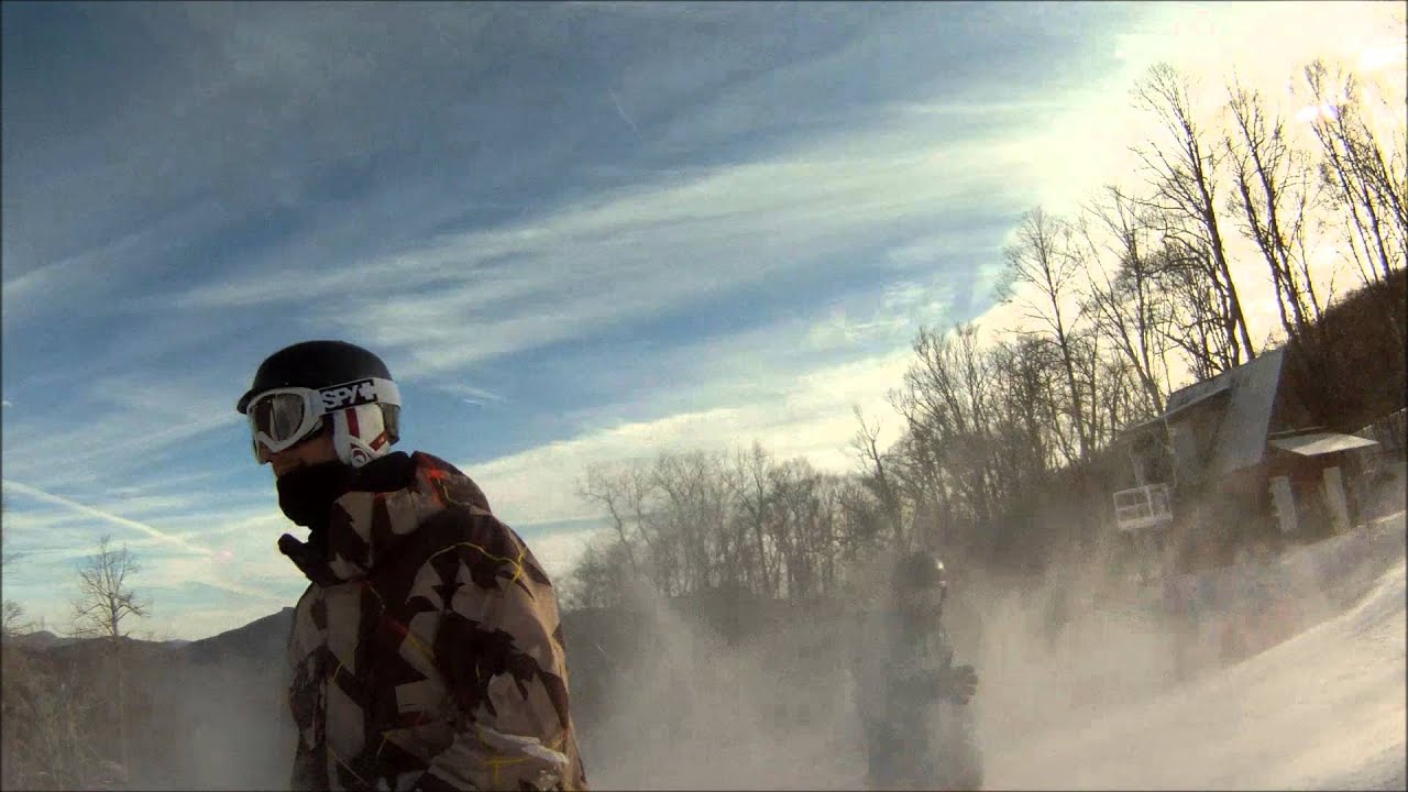 Slow Motion Snowboard Snow Spray - YouTube