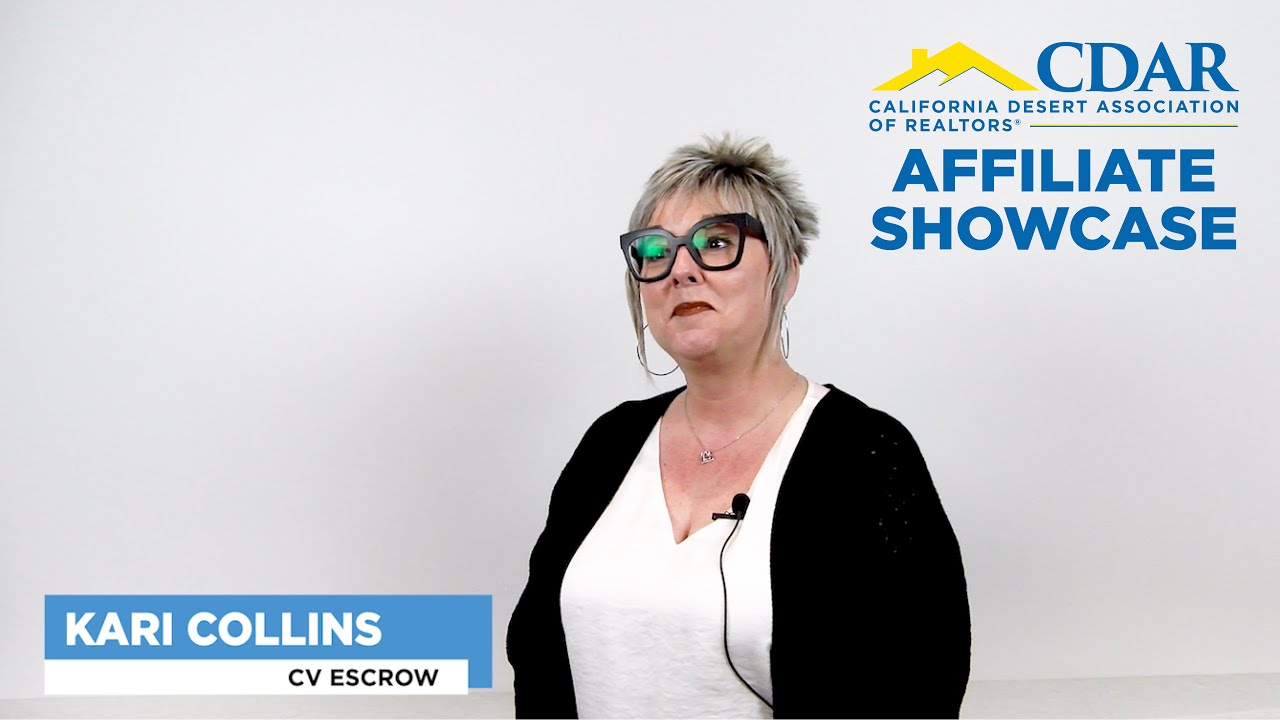 CDAR Affiliate Showcase - Kari Collins with CV Escrow - YouTube