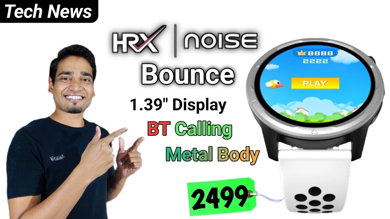 Noise HRx Bounce Smartwatch🔥| 1.39" Display⚡| Calling and Games 😍 ...