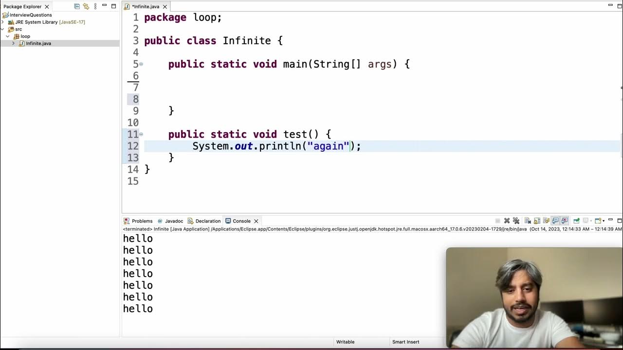 Interview Questions Qa Automation Engineer Java Infinite Loop Without Loop Construct Youtube
