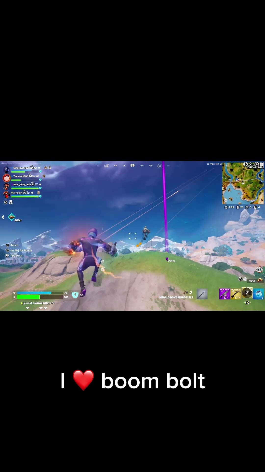 Boom bolt is underrated af #fortnite #fyp #squads - YouTube