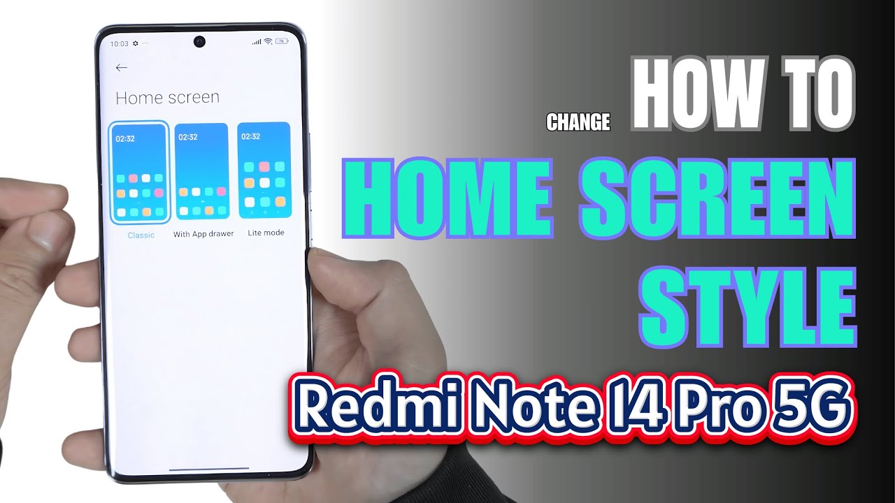 How to change Home Screen style on Redmi Note 14 Pro 5G - YouTube