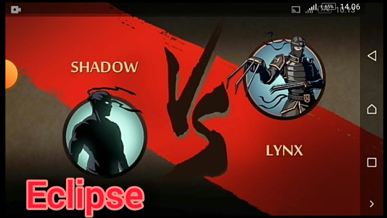 shadow fight 2 gameplay eclipse vs lynx eclipse - YouTube