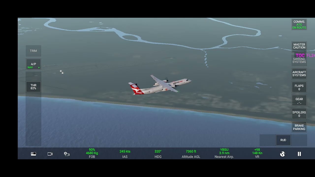 Qlink Dash-8 flying to Rockhampton. - YouTube