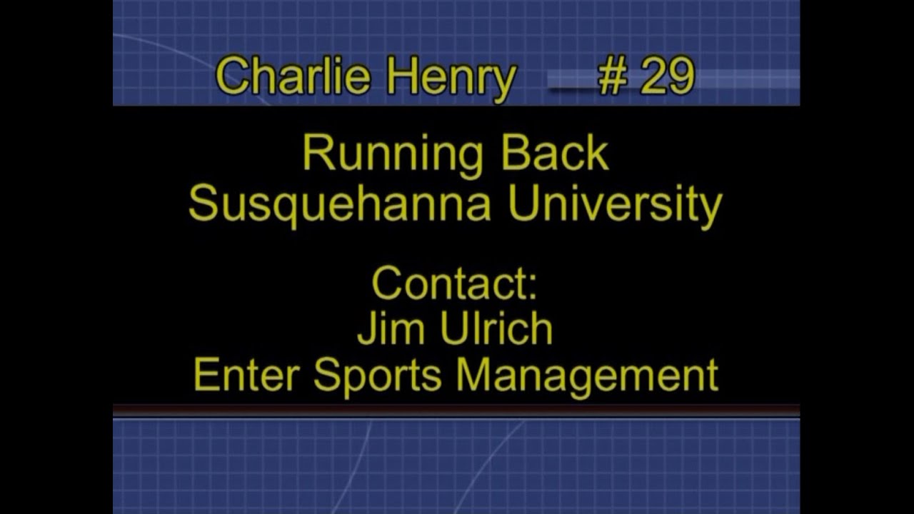 Charlie Henry Fullback senior year highlights Susquehanna University ...