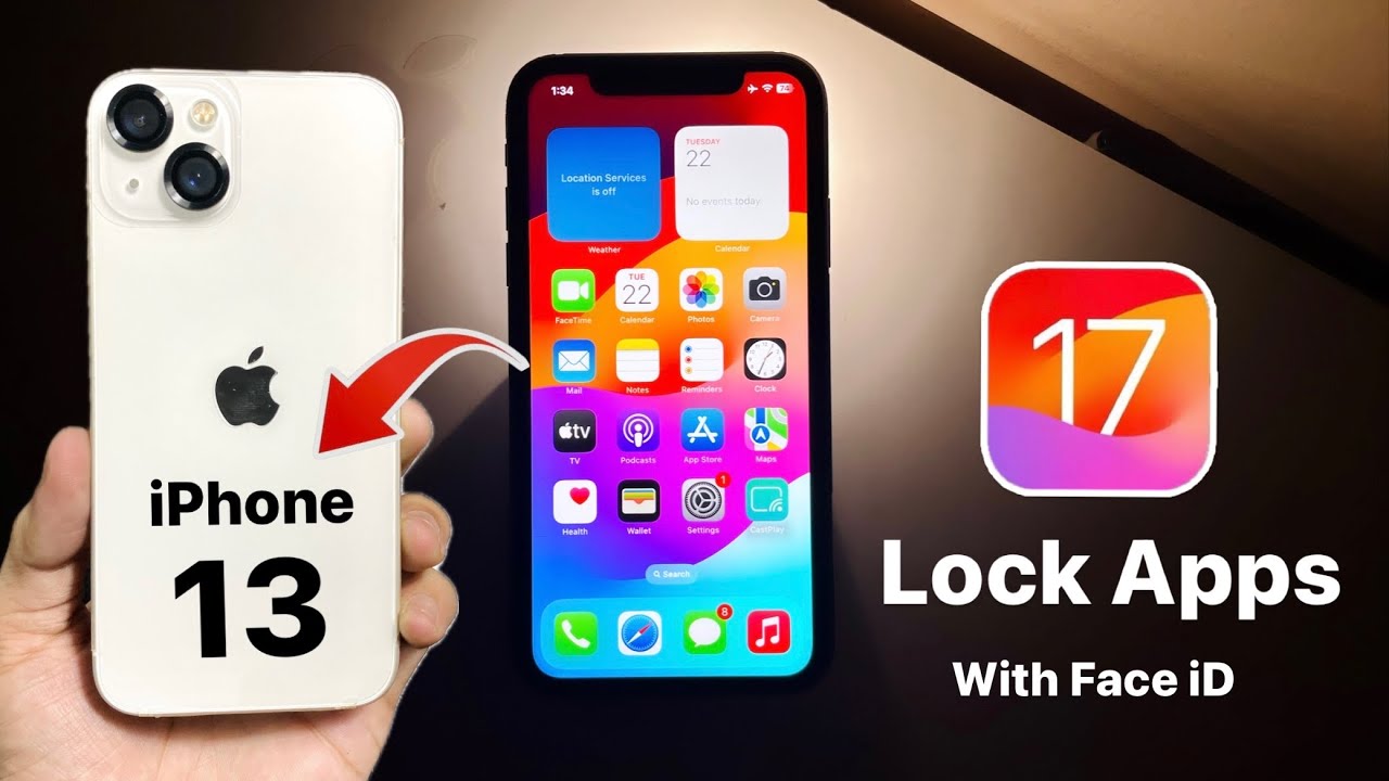 iOS 17 Lock Apps on iPhone 13 with Face id - YouTube