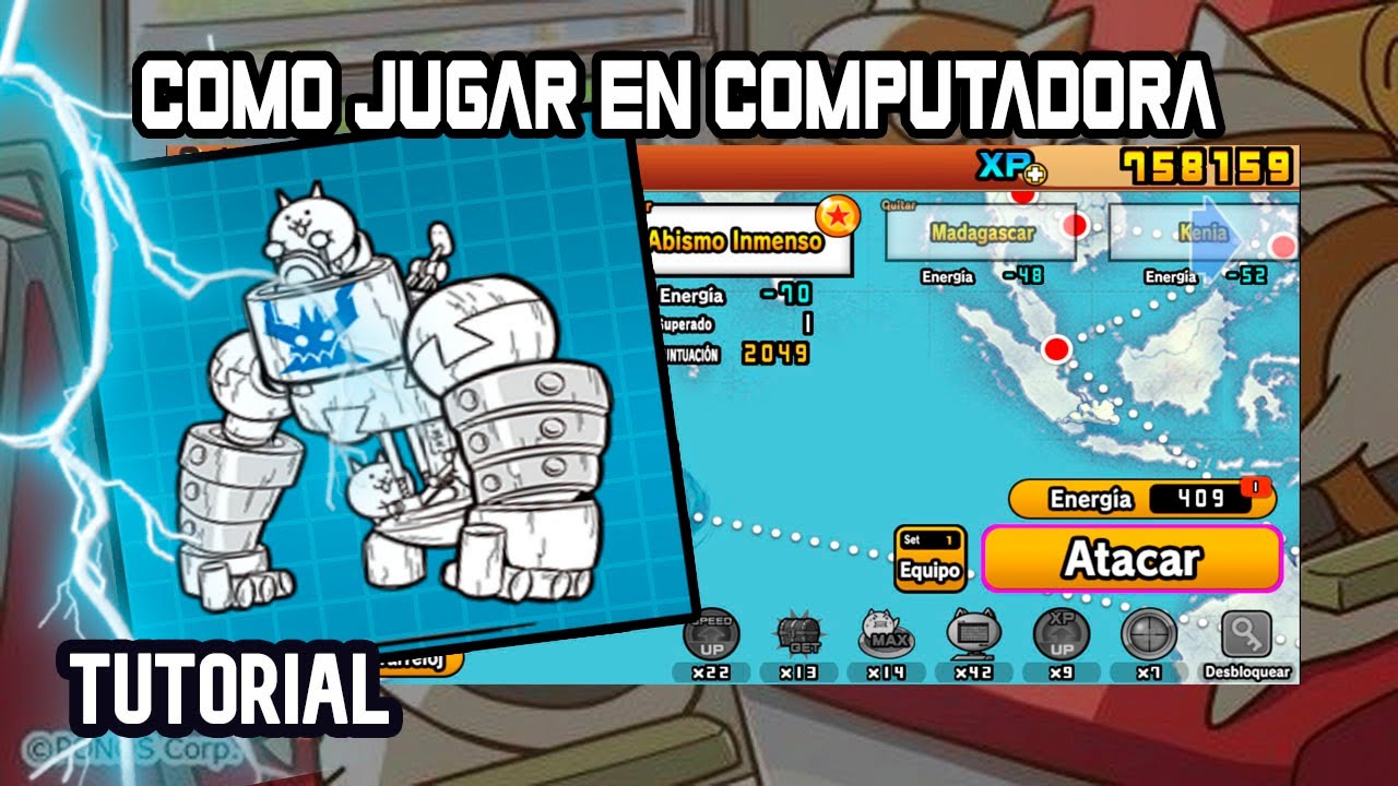 Como jugar The Battle Cats en español en computadora, Laptop o Pc - YouTube