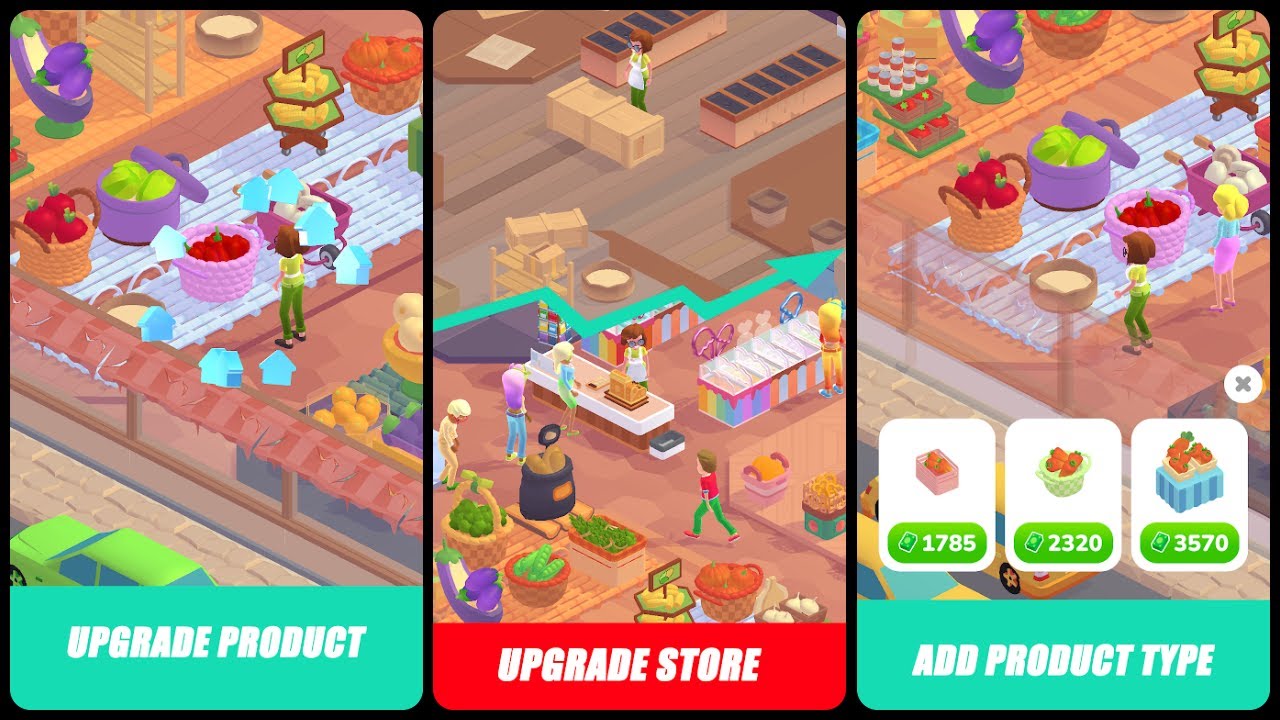 Idle supermarket tycoon - shop Gameplay Android - YouTube