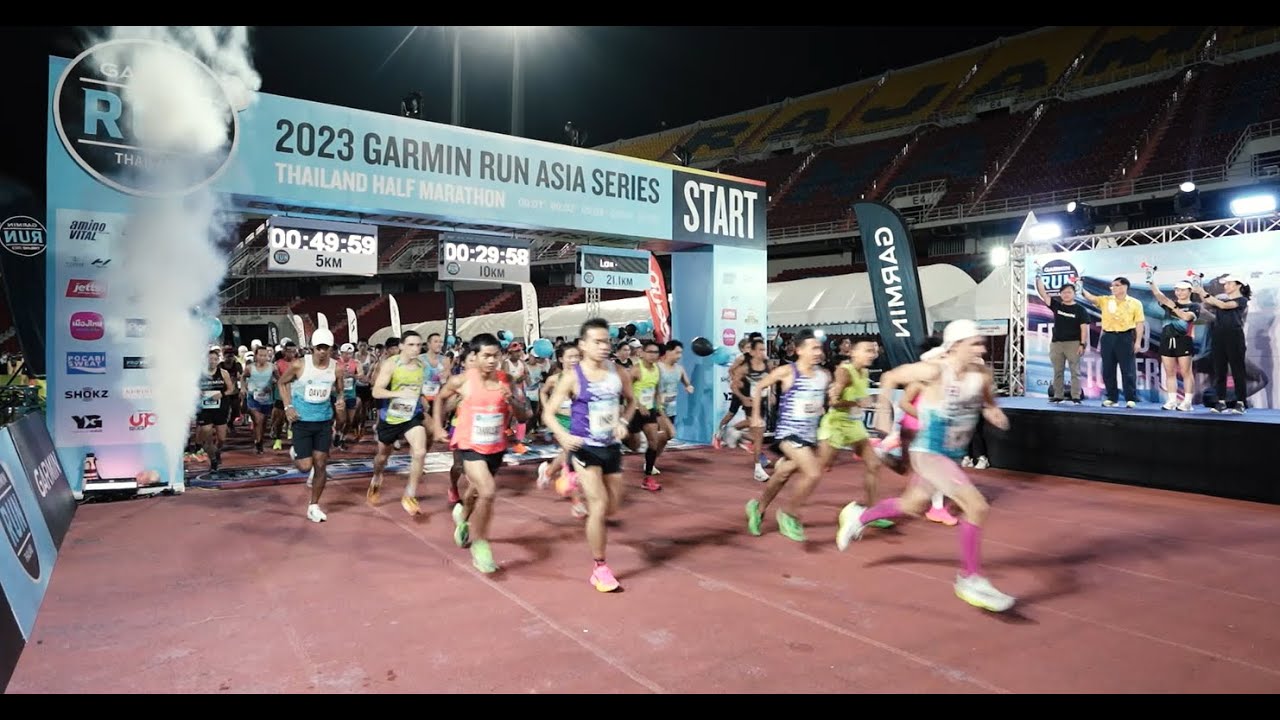 Garmin Run Asia Series 2023 Thailand Half-Marathon - YouTube