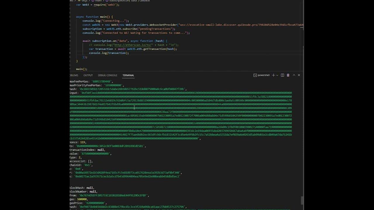 Web3 & Blockchain 02 - WebSocket connection to Ethereum nodes & monitoring transactions - YouTube